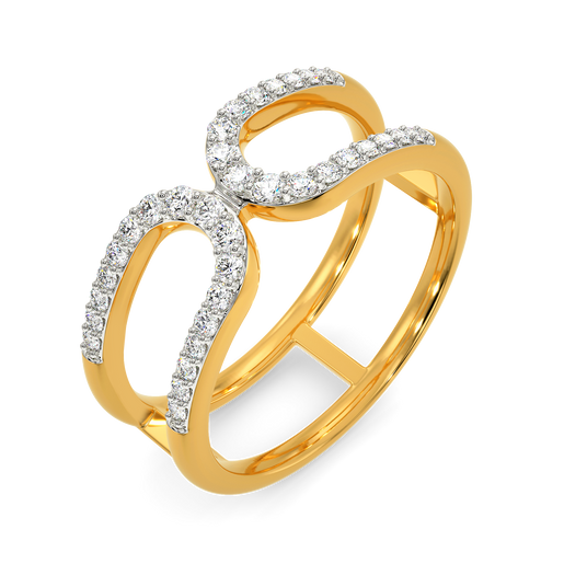 18KT Candid Cannies Diamond Finger Ring | Melorra