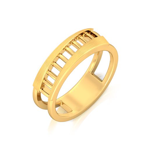 18KT Style Ladder Gold Finger Ring | Melorra