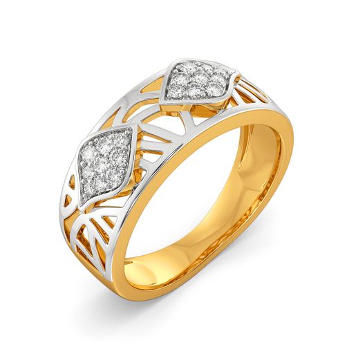 18KT Gauze Galore Diamond Finger Ring | Melorra