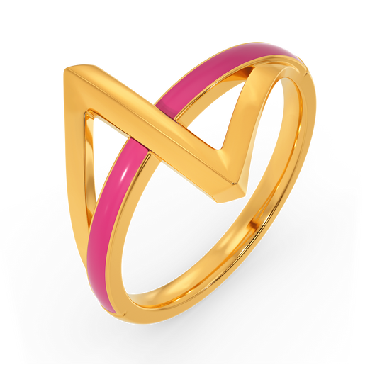 22KT Think Pink Gold Finger Ring | Melorra